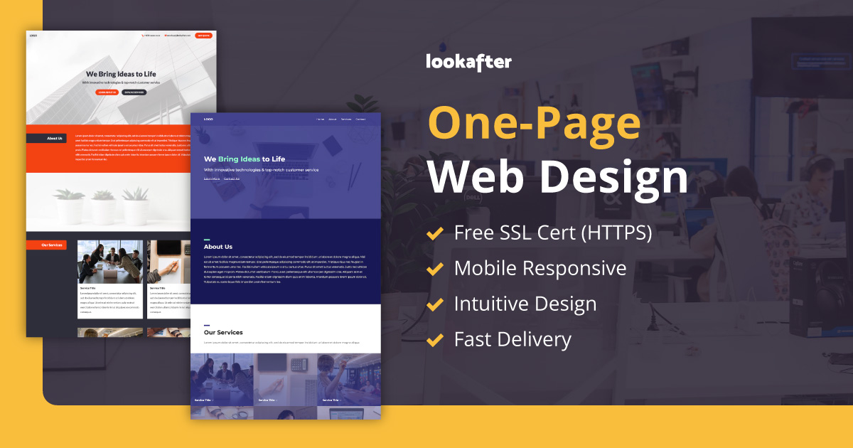 One-Page Web Design | Lookafter